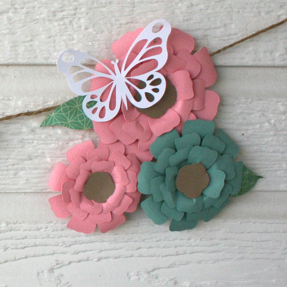 SVG Cutting File Kit: Spring Flower Blooms Banner Flower SVG - Etsy