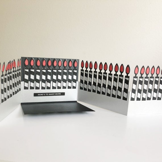 Greeting Cards Expandable Candle Card // Accordion Candle Card // SVG ...