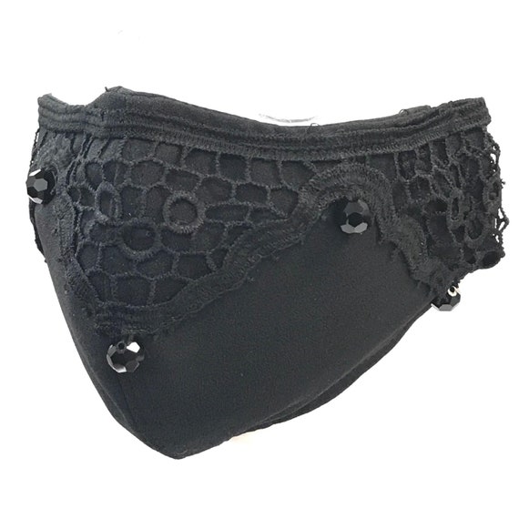 Black Gothic Lace Mask Victorian Masquerade steampunks Black | Etsy