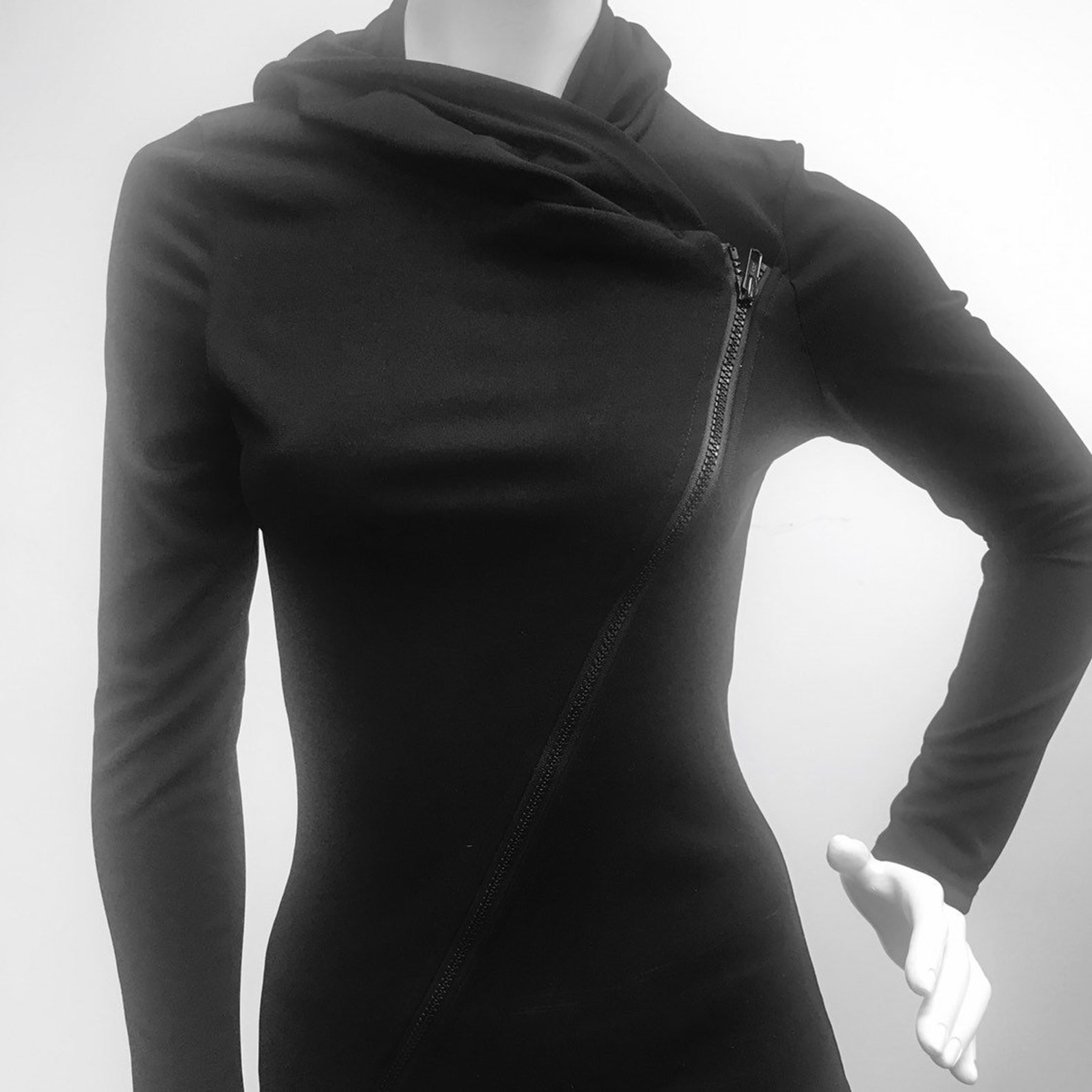 Techwear Dress Cyberpunk Hoodie Mini Dress Gothic Futuristic - Etsy