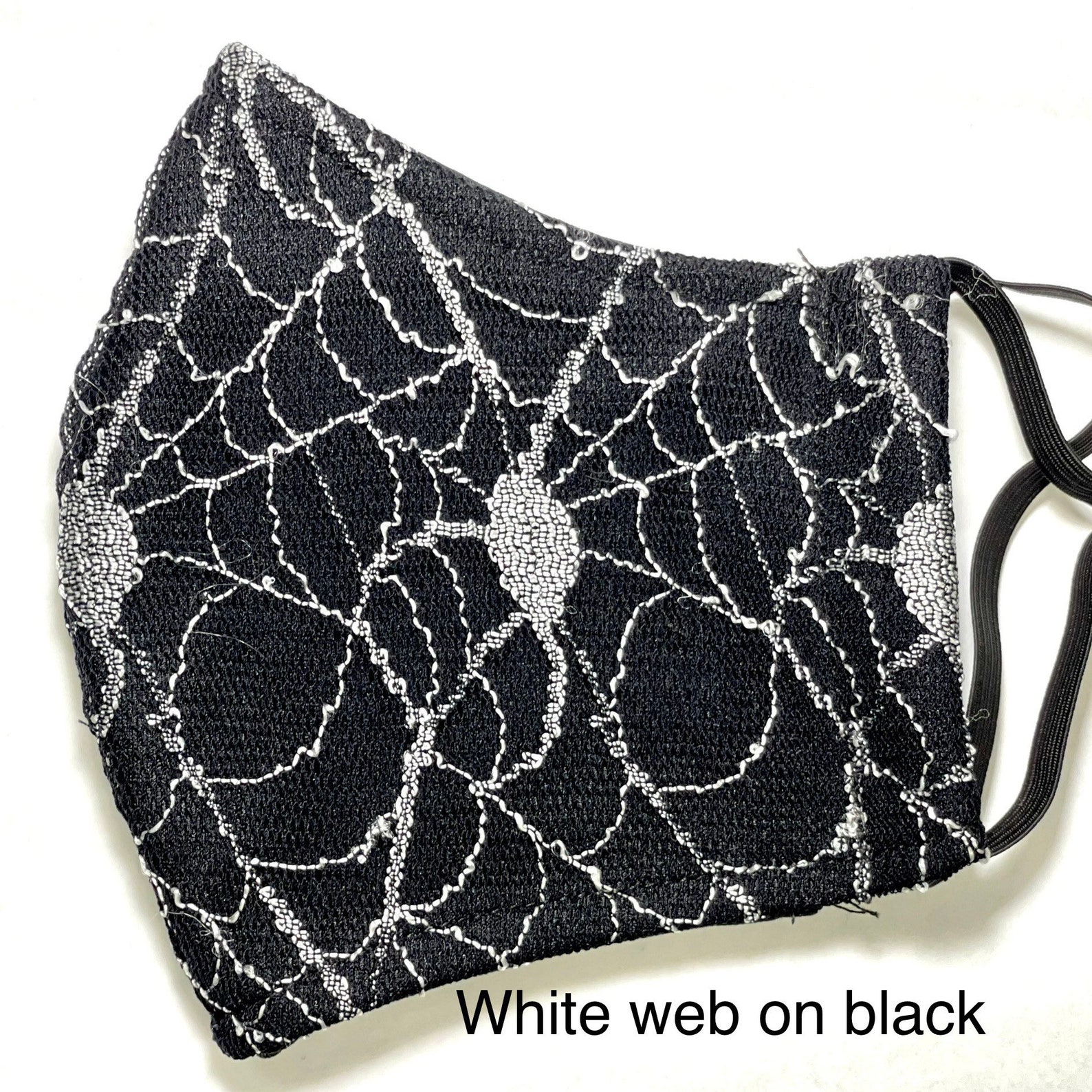 Gothic Spiderweb Face Mask With Nose Wire & Pockets for Insert - Etsy