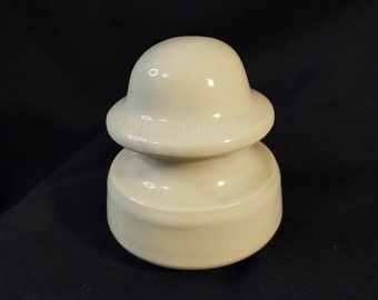 Vintage Porcelain Insulator Ceramic Electrical Insulator 2 Part Cone ...