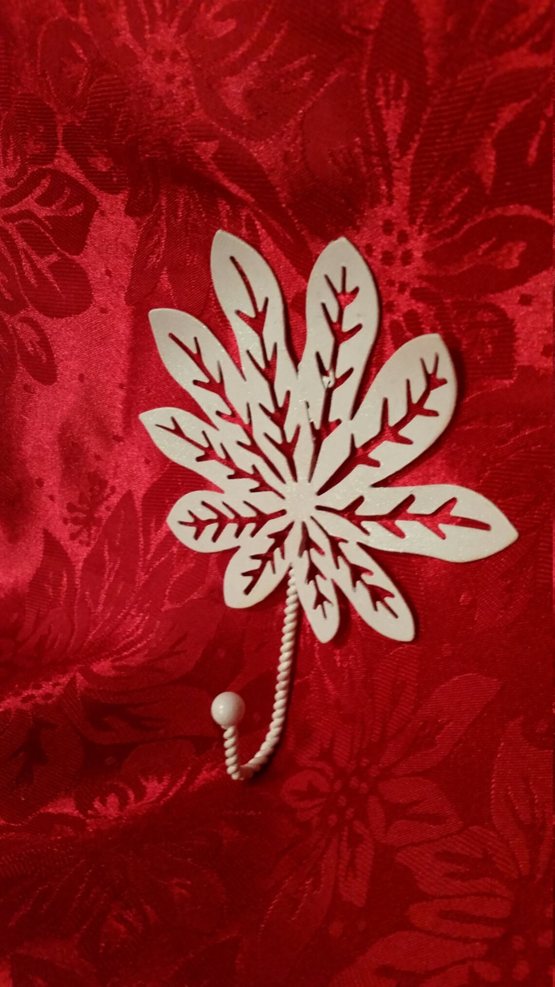 Winter White Leaf Hook - Etsy