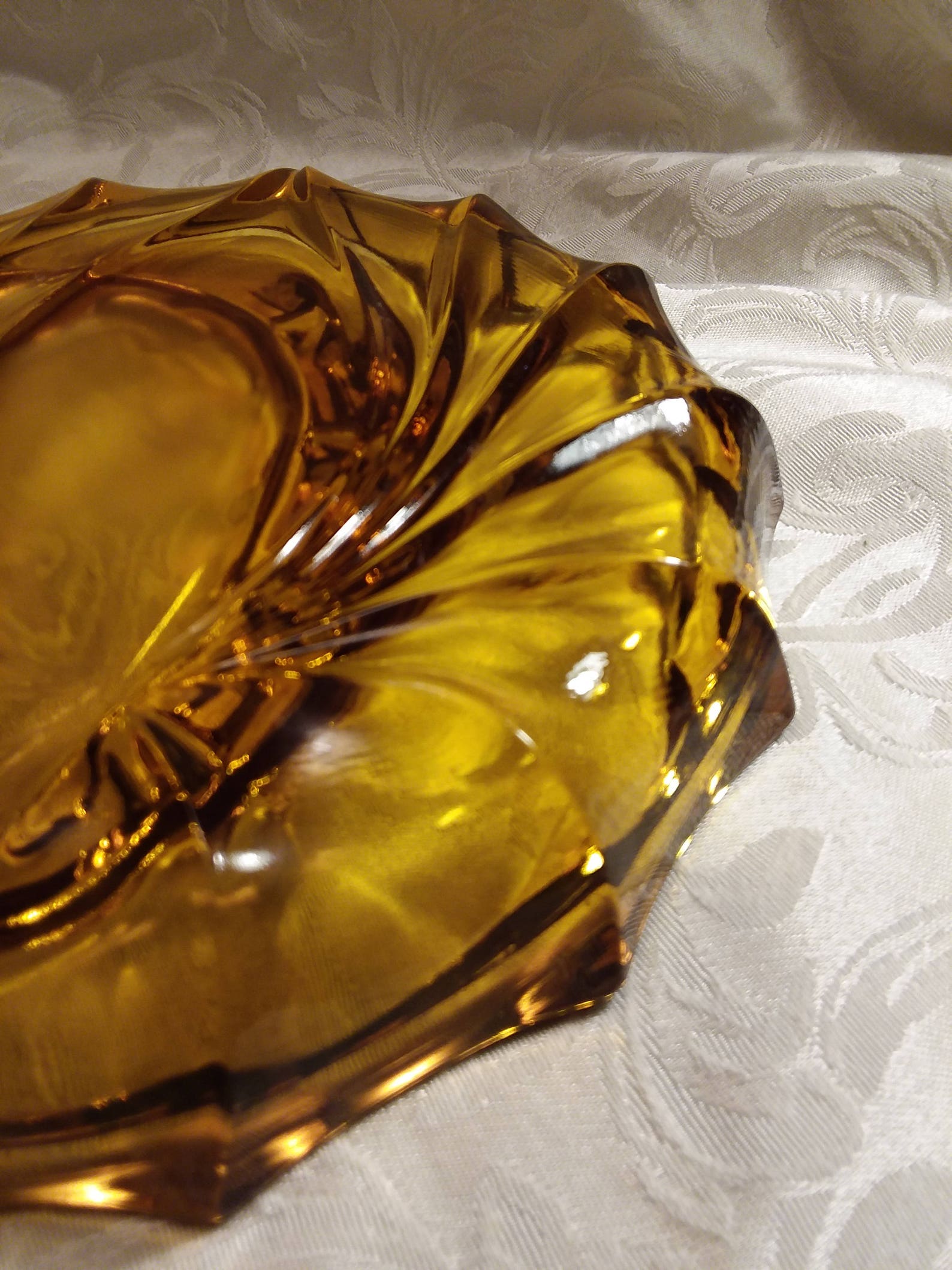 Amber Glass Swirl Ashtray - Etsy