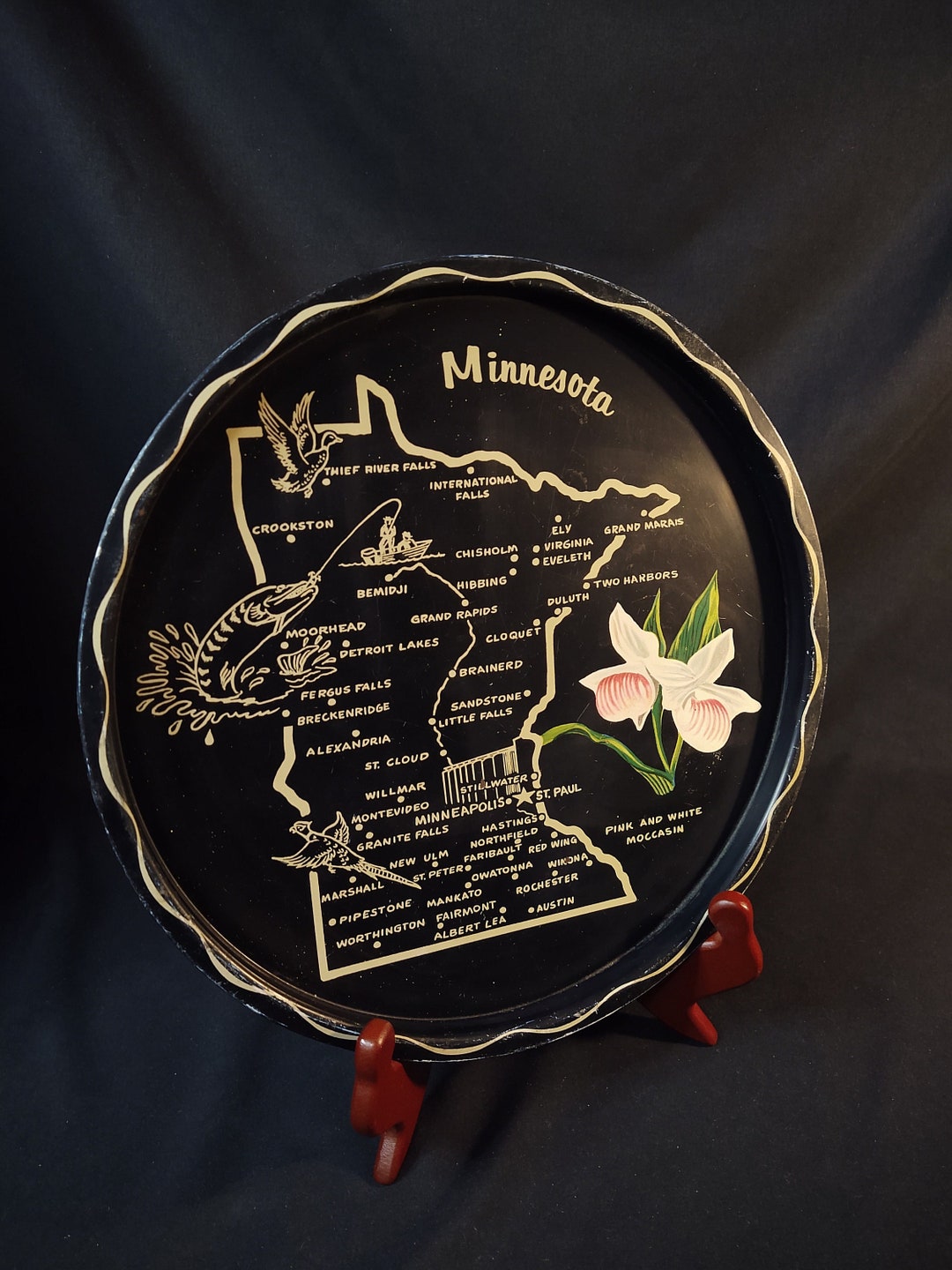 Minnesota State Metal Souvenir Tray - Etsy