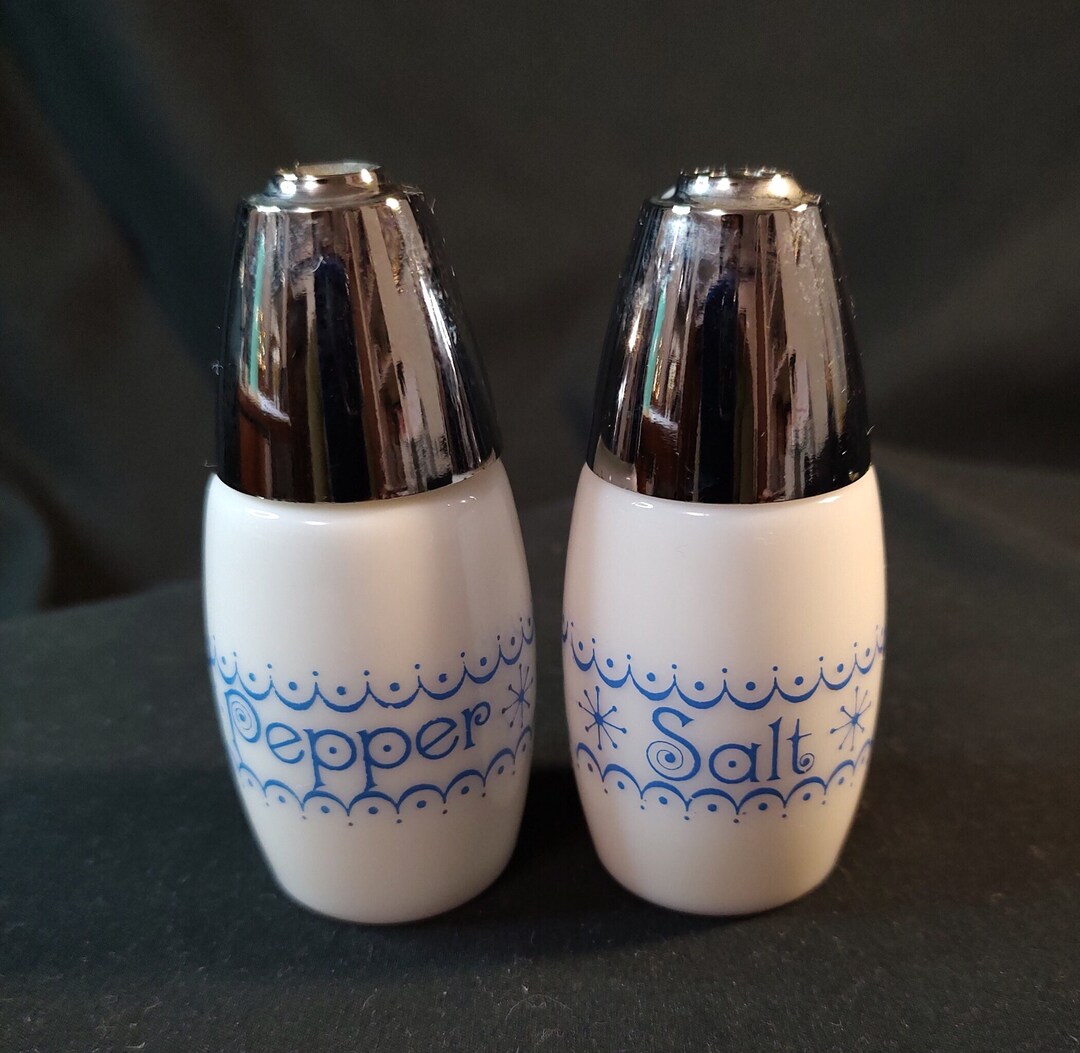 Gemco Snowflake Blue Salt/pepper Set - Etsy