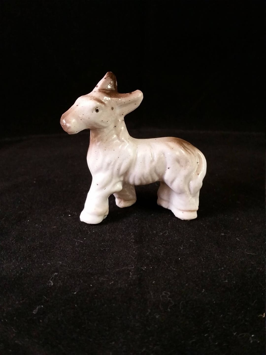 Vintage Miniature Donkey Figurine - Etsy