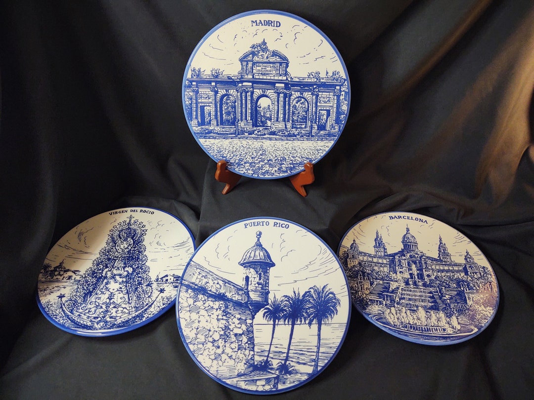 Platart Spain Decorative Plates Set of 4 - Etsy