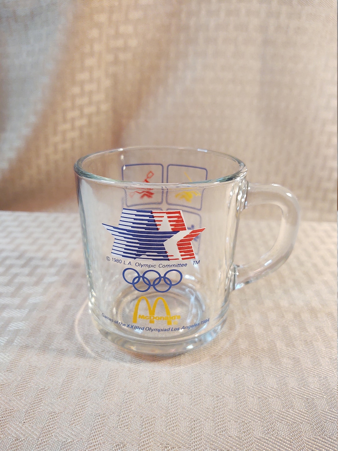 Mcdonald's 1984 Los Angeles Olympics Glass Mug - Etsy