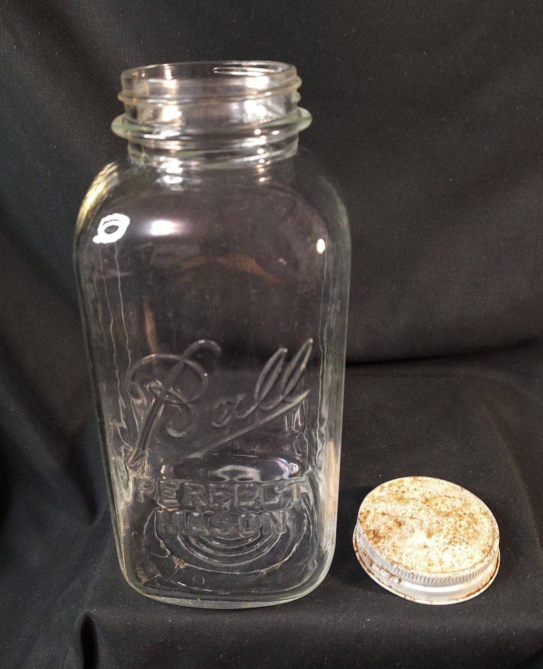 Vintage 2-quart Square Ball Perfect Mason Jar (1933-1960) - Etsy