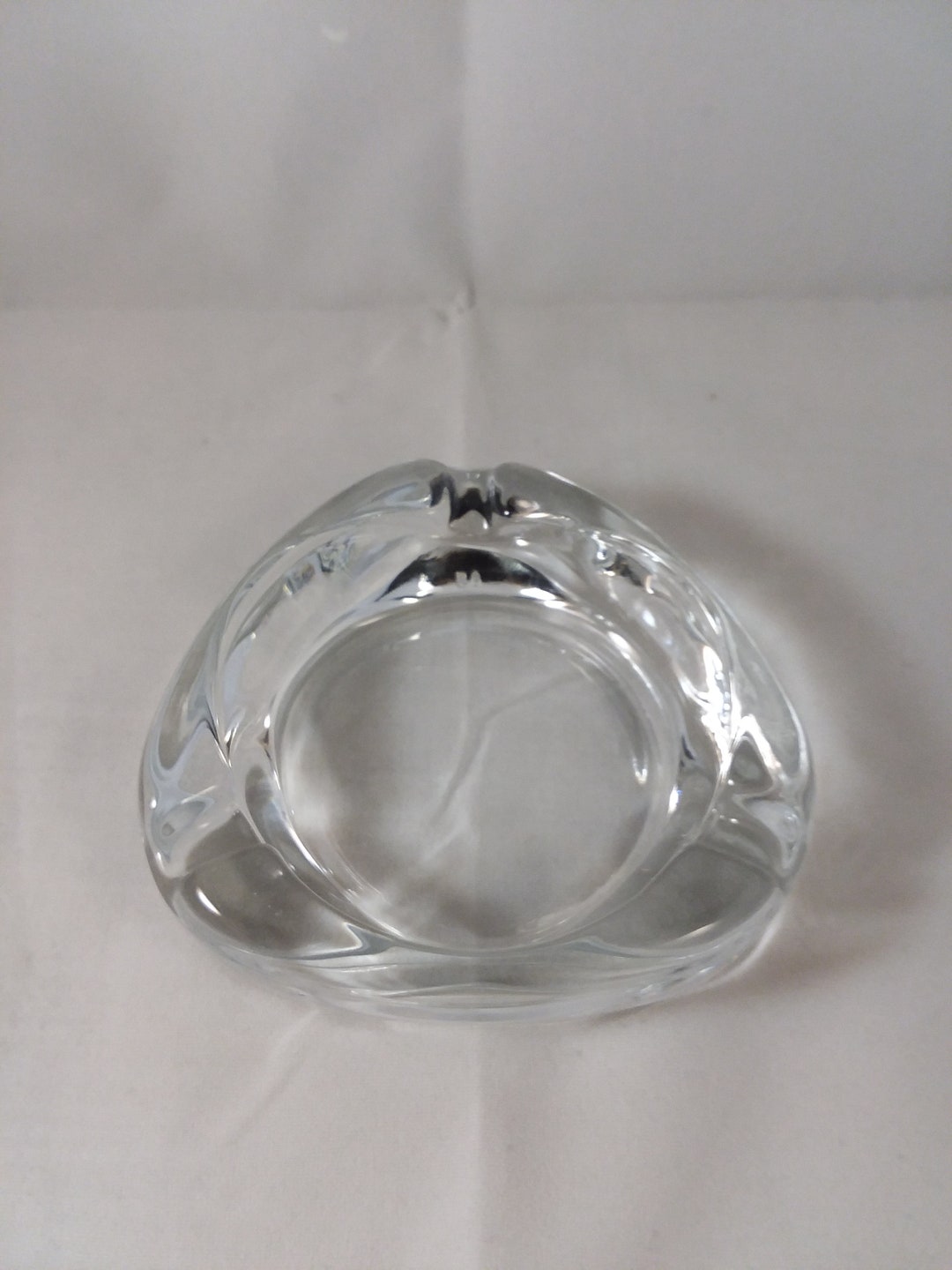 Triangular Clear Glass Ashtray - Etsy