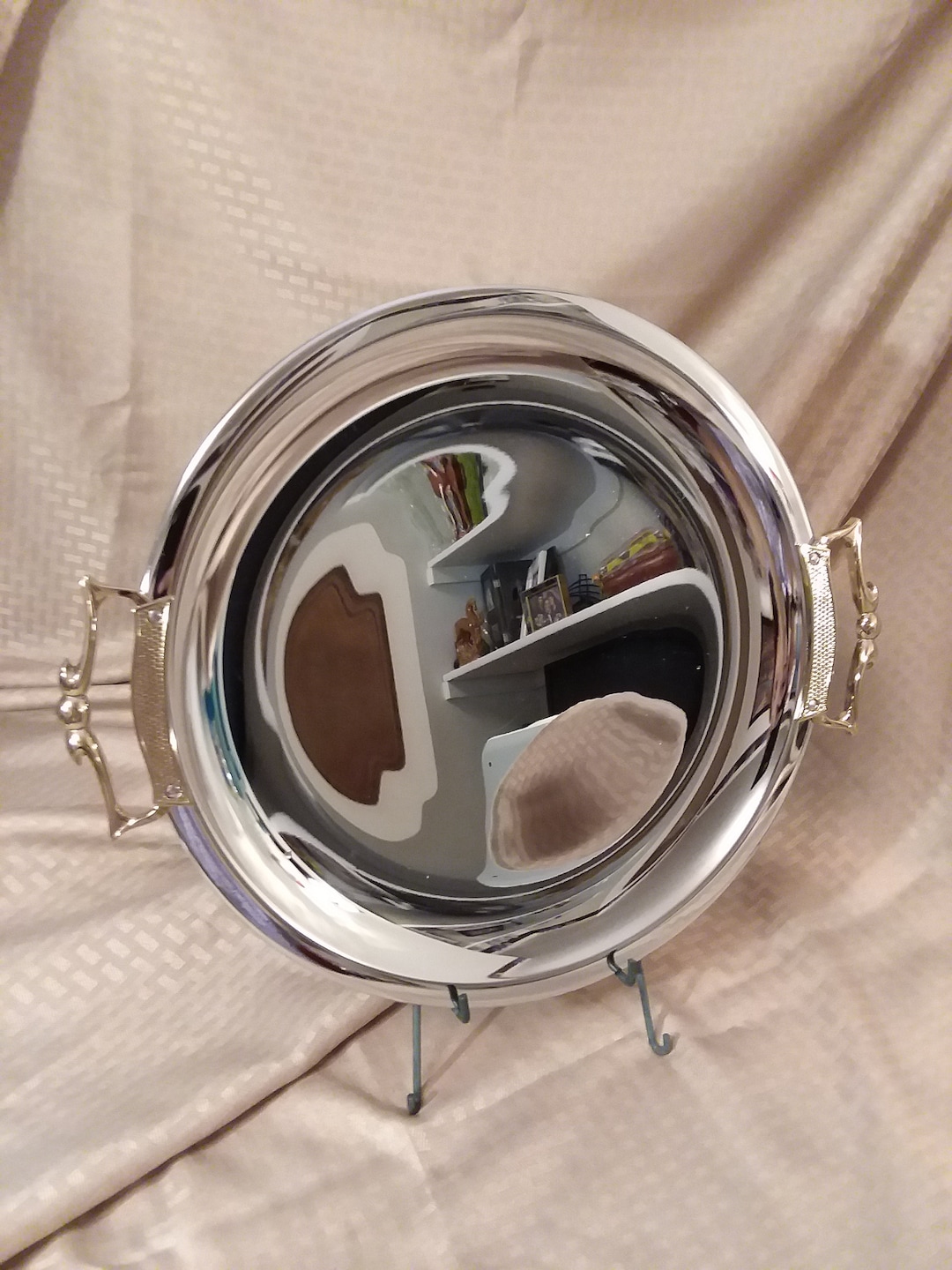 Kromex Round Tray With Handles - Etsy