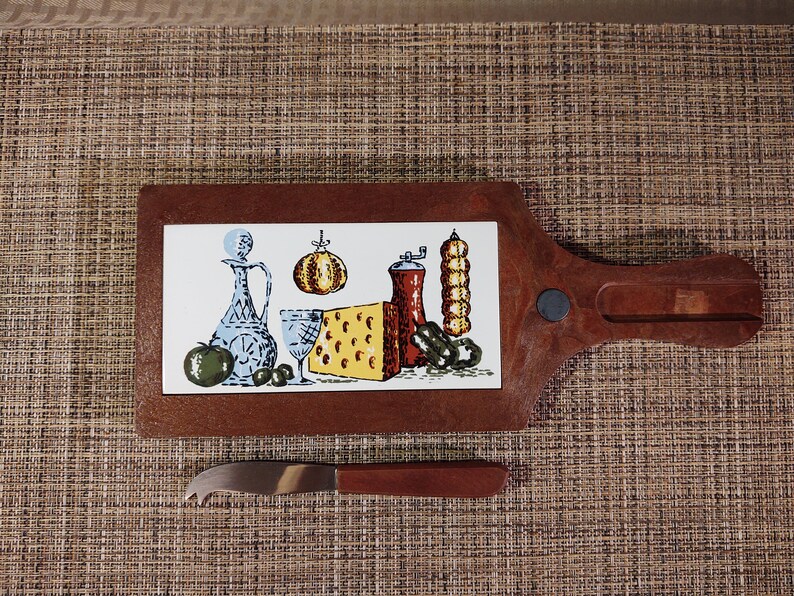 Armbee Wood & Tile Cheese Board - Etsy