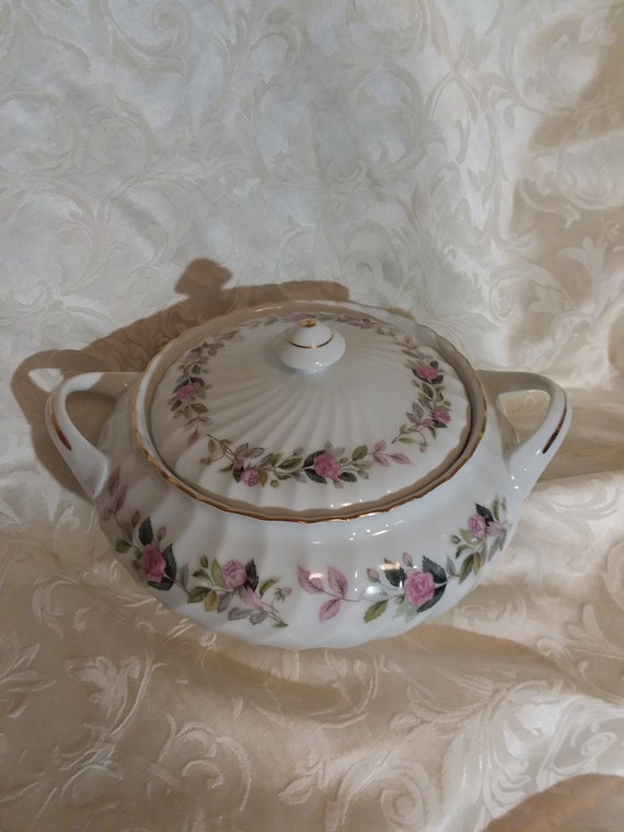 Creative Regency Rose Fine China Covered Vegetable Bowl - Etsy