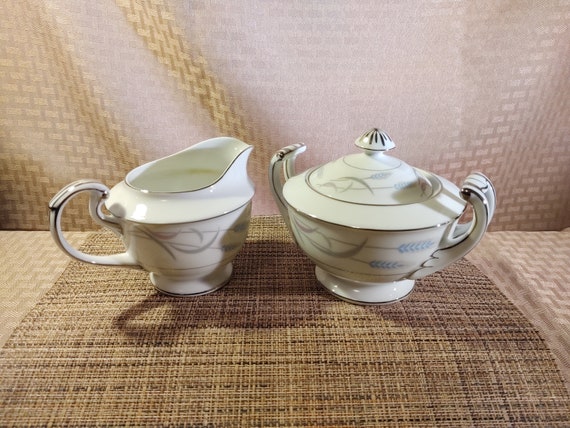 Valmont China Royal Wheat Sugar Bowl & Creamer Set | Etsy