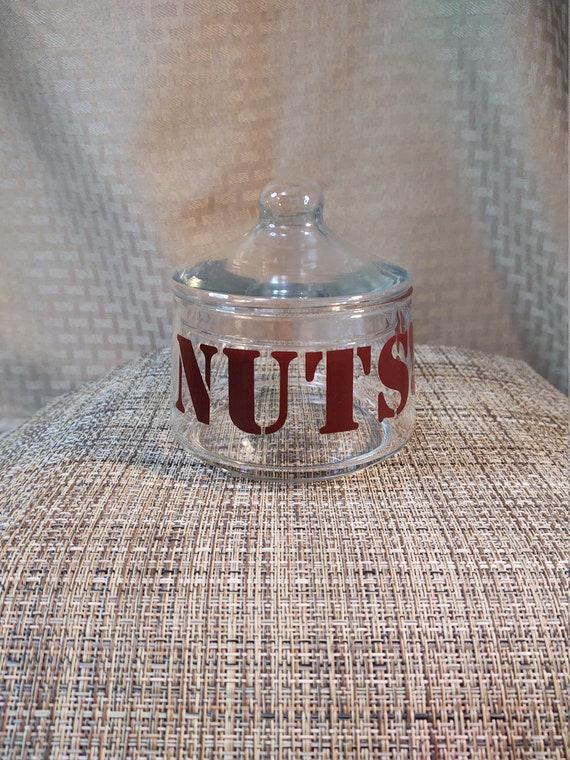 Indiana Glass NUTS Apothecary Jar - Etsy