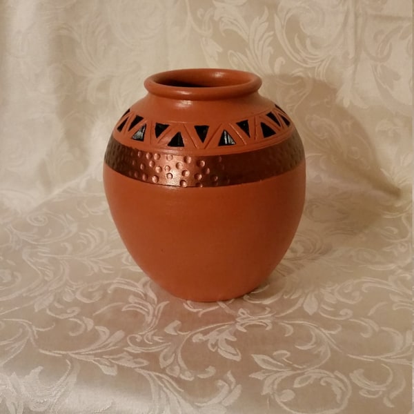 Terracotta Decorative Vase - Etsy
