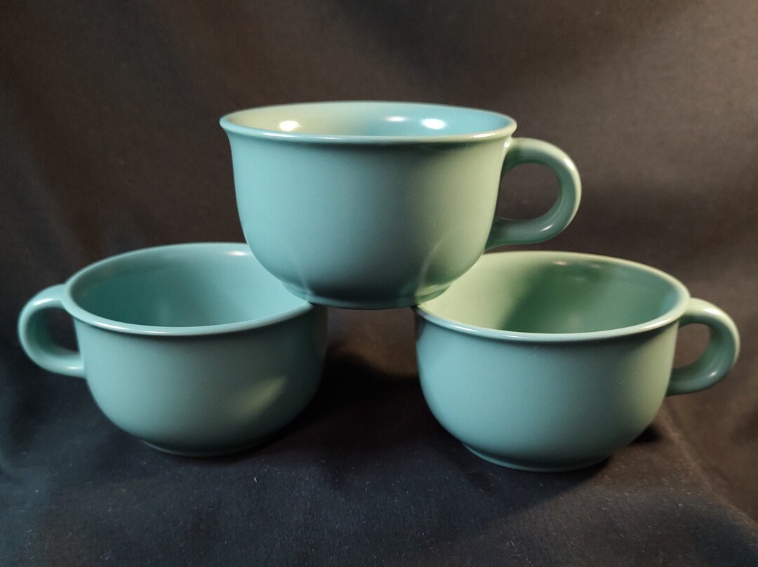 Dansk Mesa Turquoise Flat Cups Set of 3 - Etsy