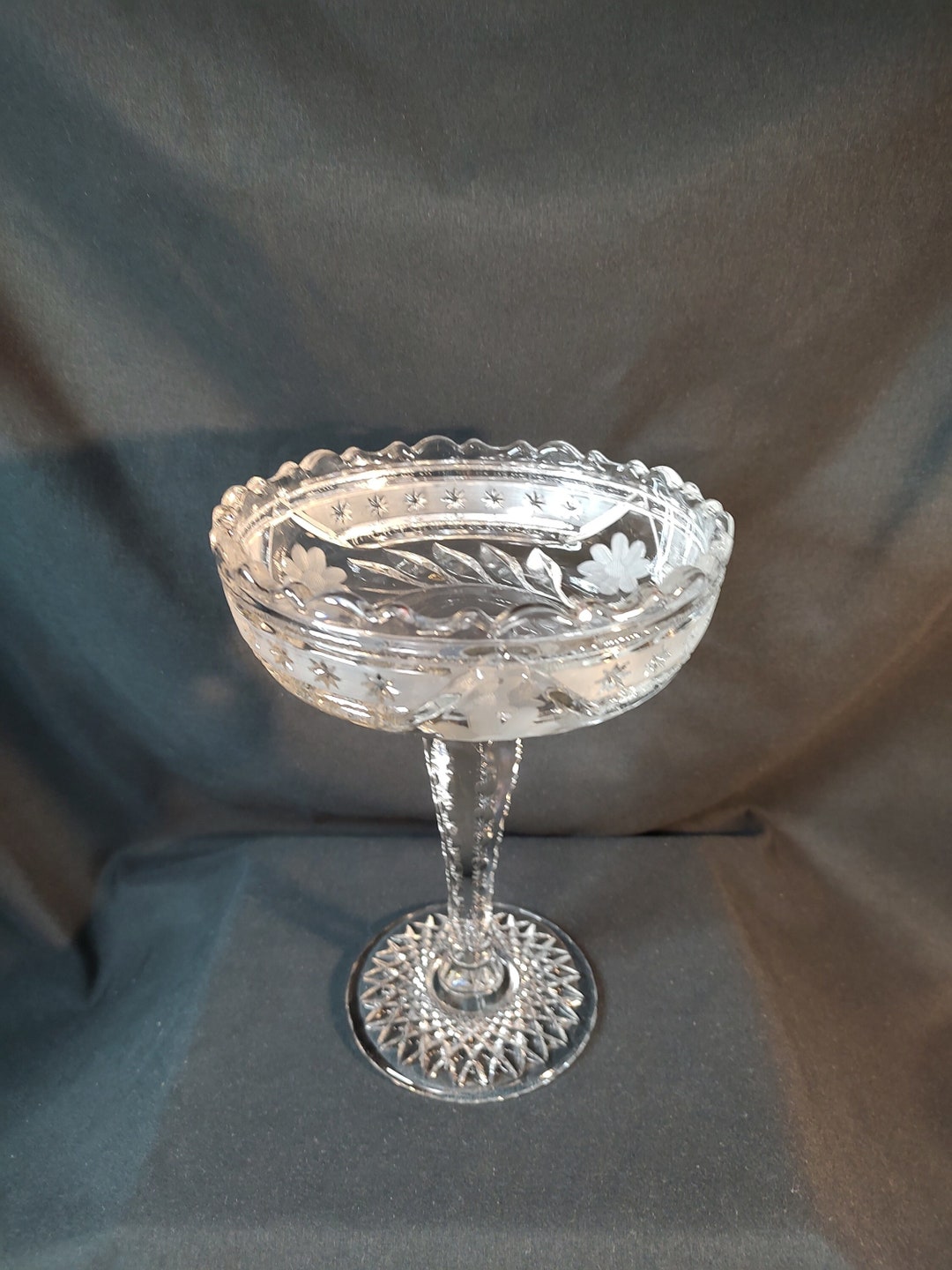 Mckee Edwardian Glass Compote - Etsy