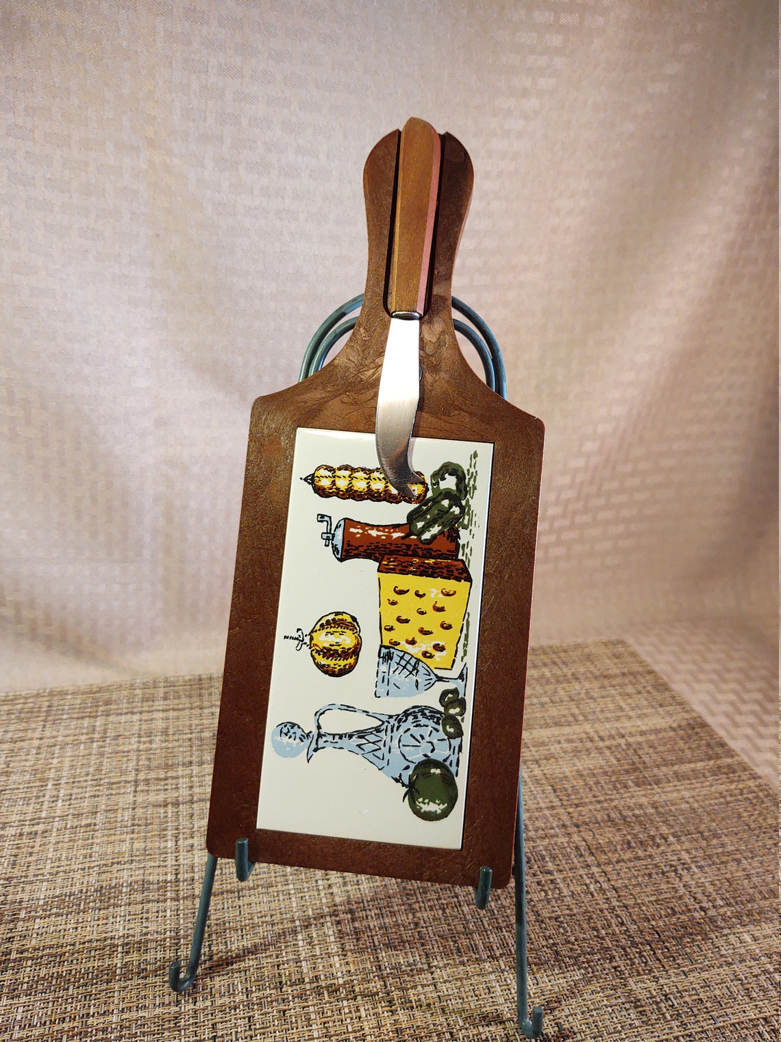 Armbee Wood & Tile Cheese Board | Etsy