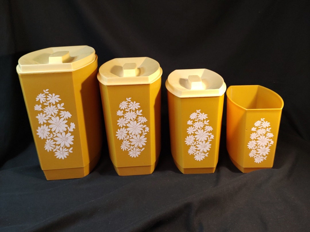 Gold Lustro Ware Canister Set of 4 - Etsy