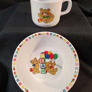 Teddy Bear Child's Plate Set - Etsy