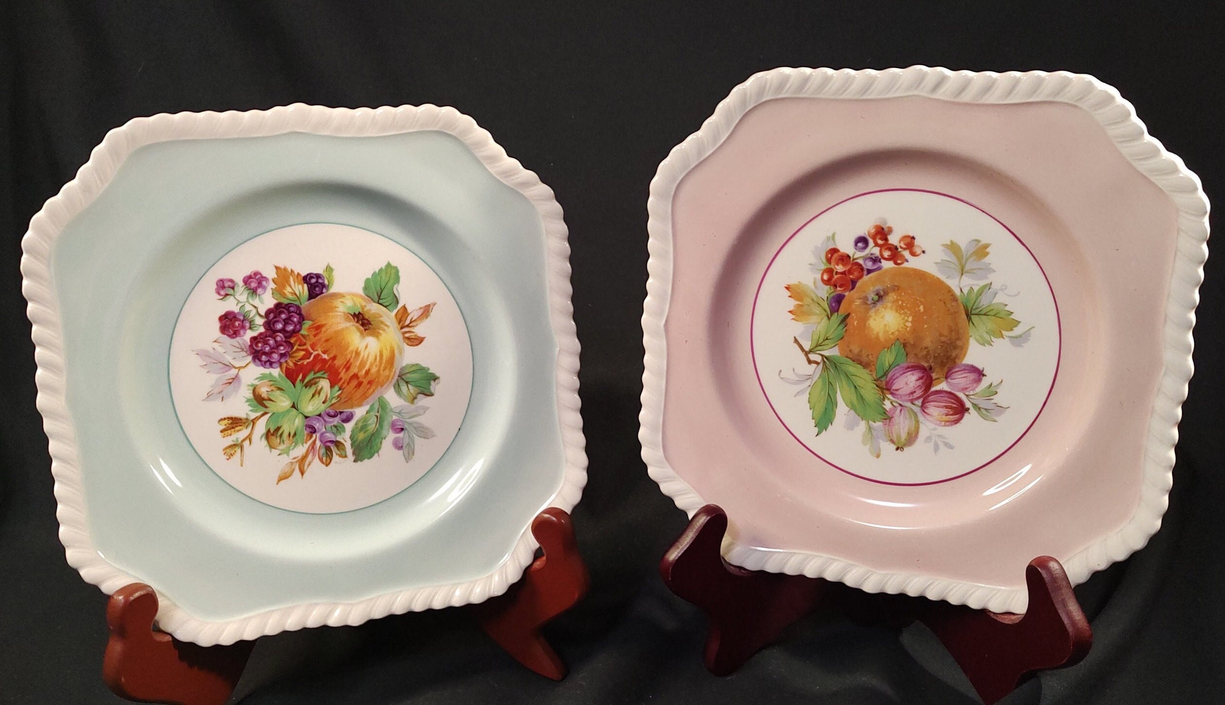 Johnson Bros. Old English Square Salad Plate Pair - Etsy