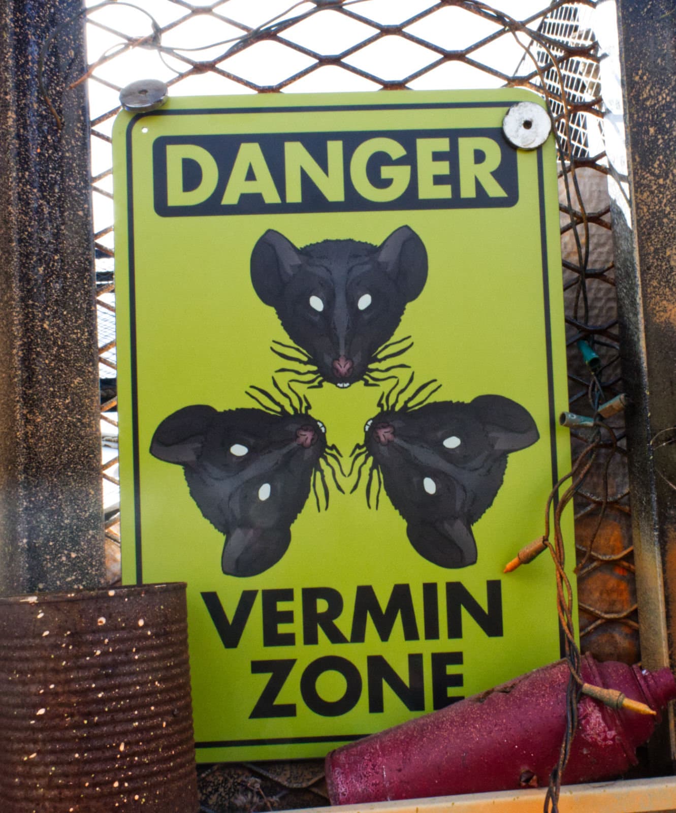 Rat Danger Zone Sign