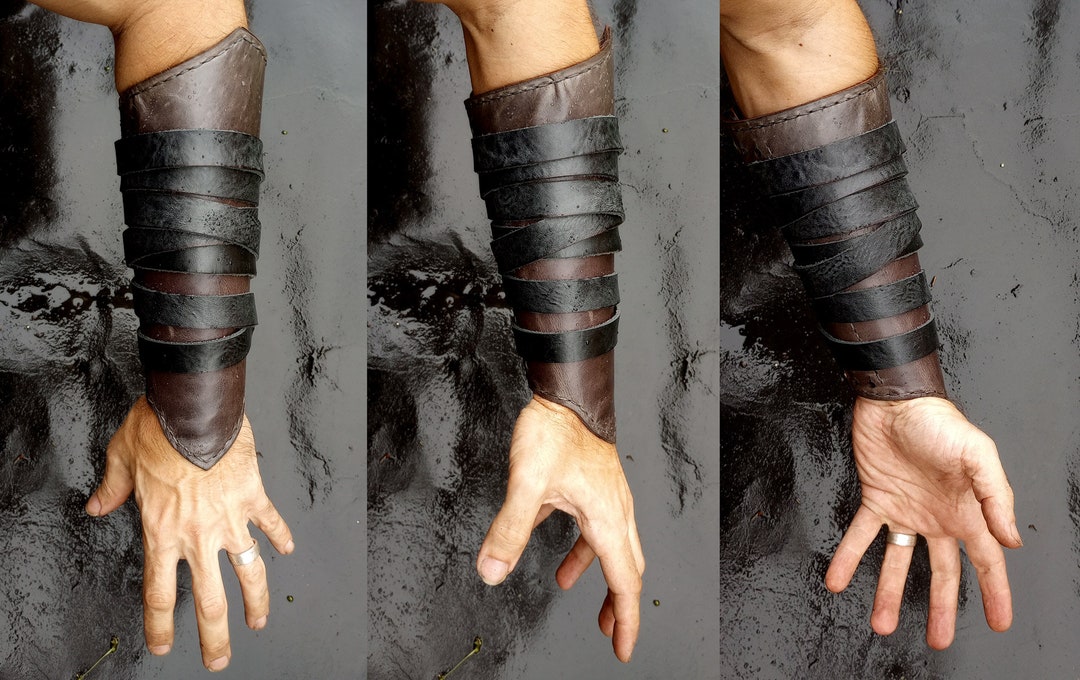 Leather Arm Wrappings, Leather Bracers Night Sister Cosplay - Etsy
