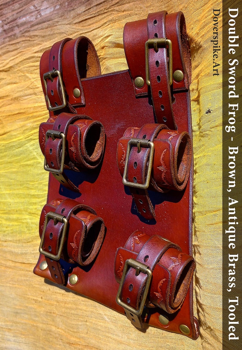 Leather Sword Frog, Single and Double, Multiple Color Options Available ...