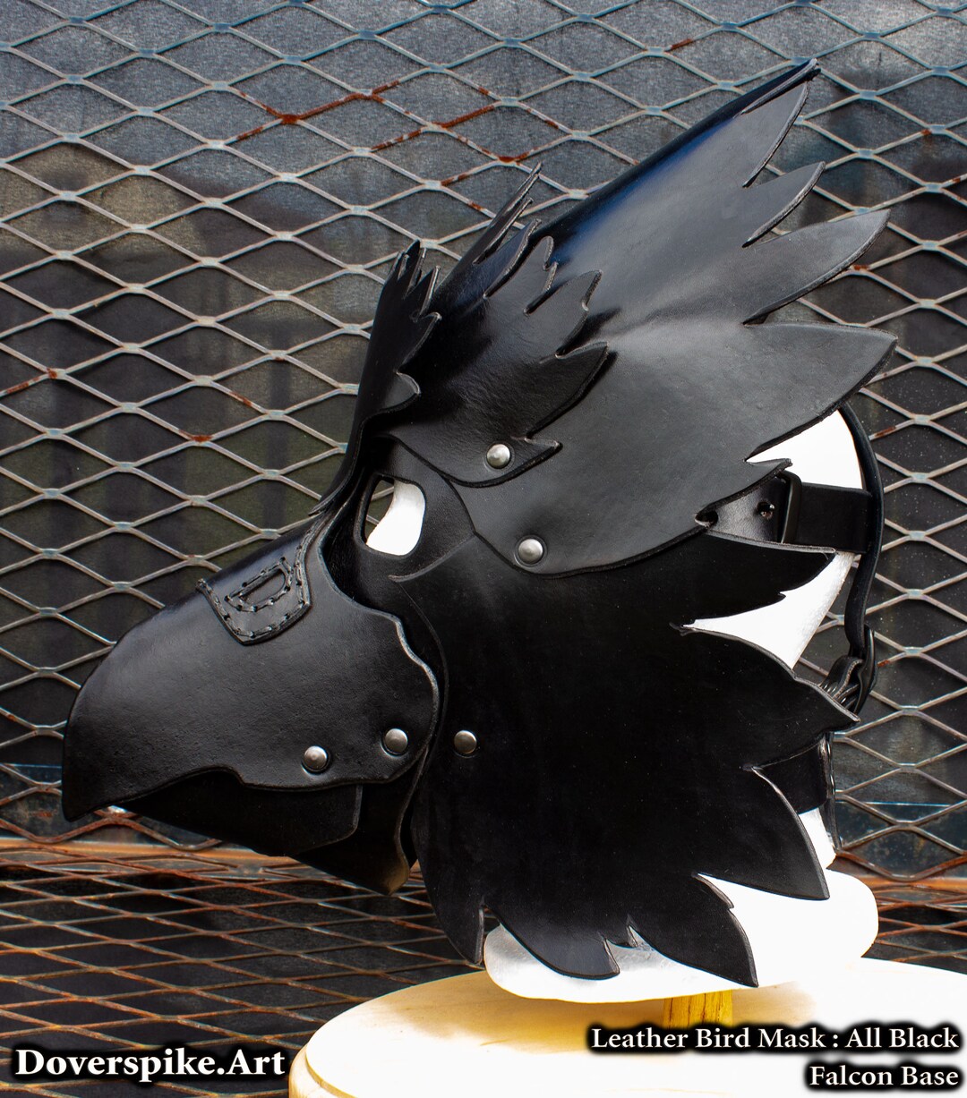 Leather Falcon Bird Mask, Adjustable Size, Multiple Styles and Colors ...