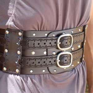 Leather Kidney Belt: Hand-tooled, Custom Armor Belts - Etsy