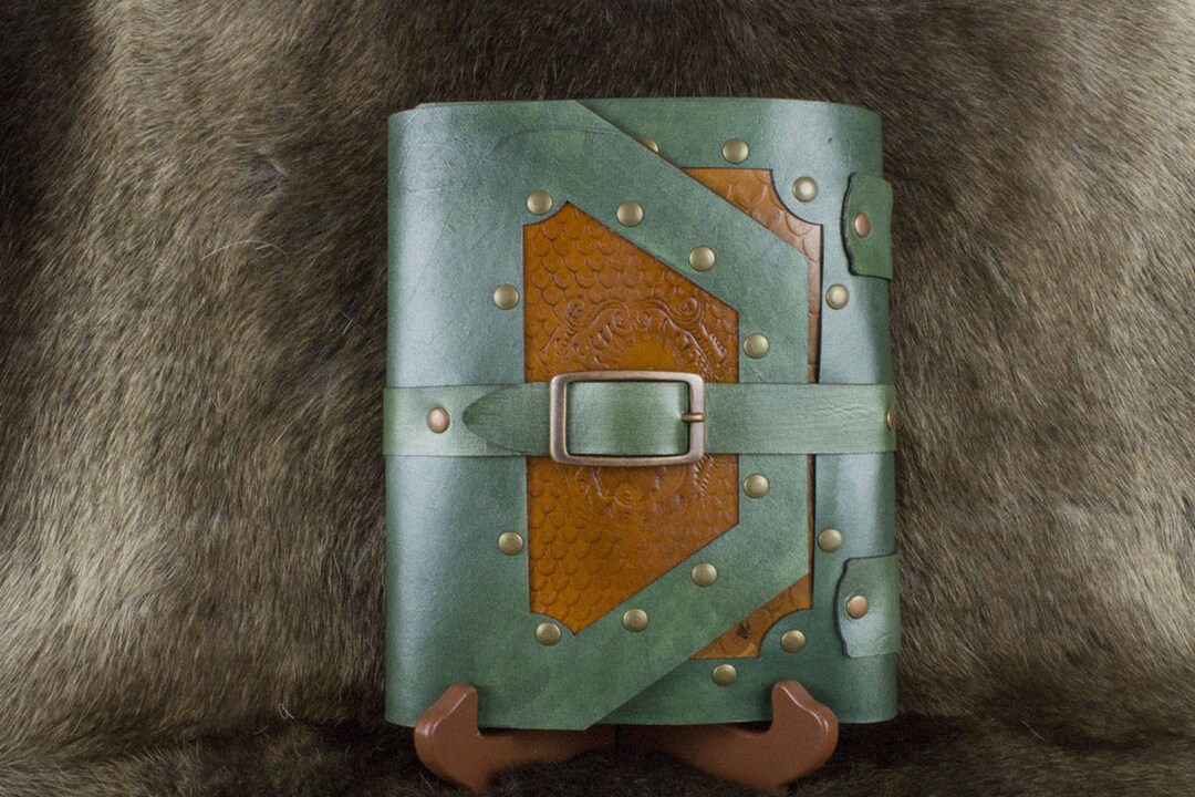 Leather Book Dragon Scale With Buckle Journal Sketchbook - Etsy