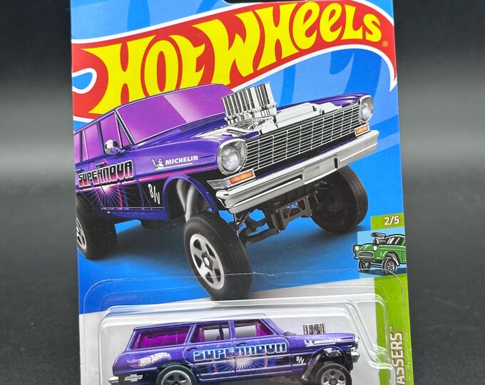 1964 Nova Wagon Gasser Diorama Car Model Display Gift Miniature Model ...