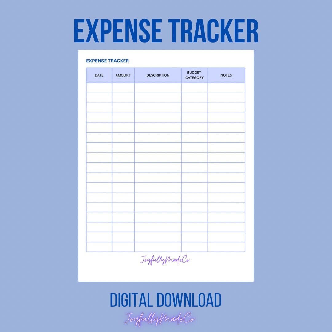 Expense Tracker digital Download - Etsy