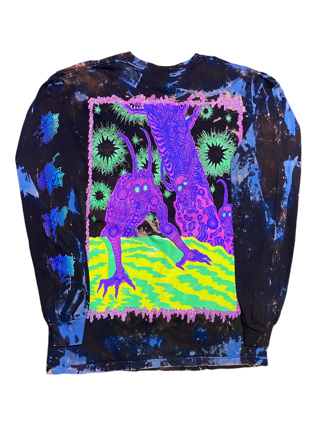 Fireworks L/S SIZE M Ver. 4 Bleach/ Dye T-shirt Silkscreen Comfort ...