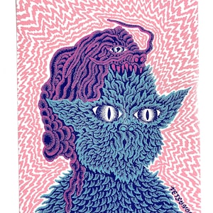 Cat Wave Sticker /clear Lamination + Offset Printing (good for Indoor ...