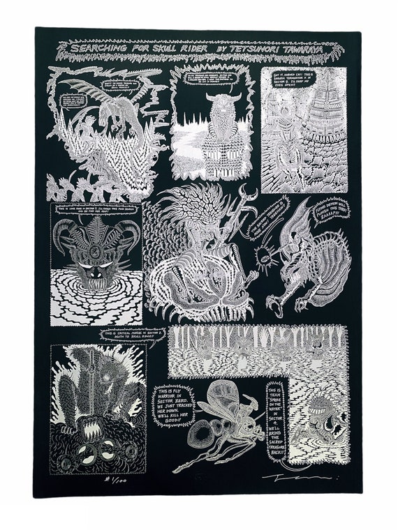 Skull Rider Comic Poster UNFOLDED 26.7 X 37.8 | Etsy