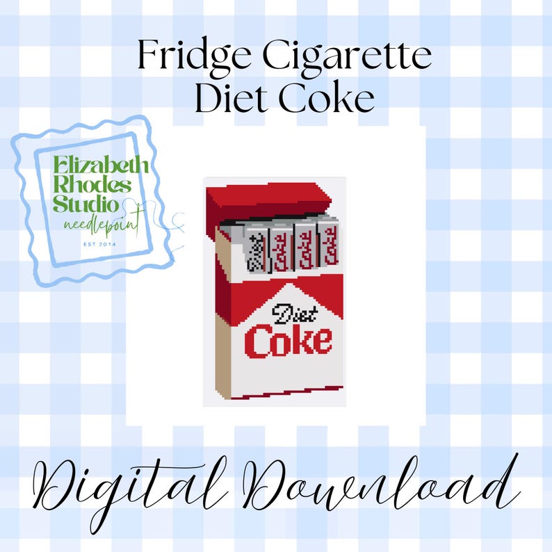 Fridge Cigarette Diet Coke: Needlepoint Chart Digital Download - Etsy