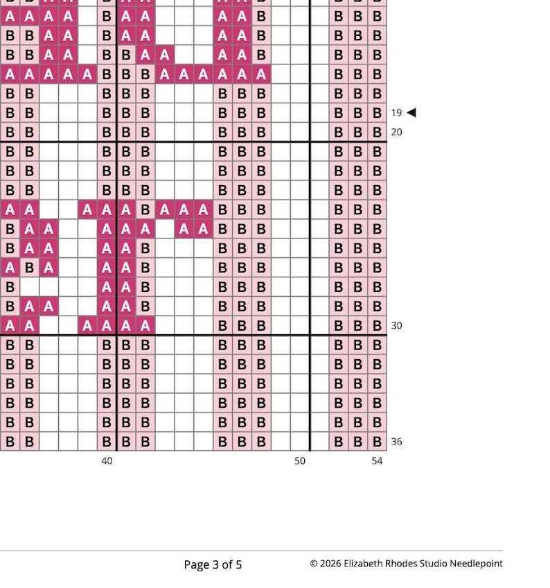 Breadloser: Bag Tag Needlepoint Chart Digital Download - Etsy UK