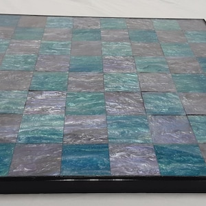 Aqua Acrylic Chess/checkers Board - Etsy