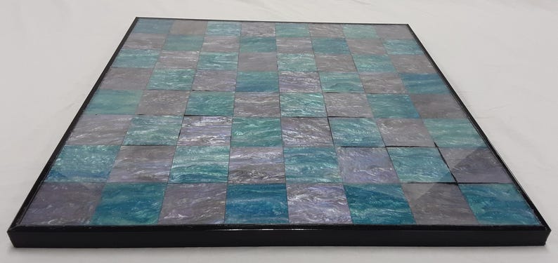 Aqua Acrylic Chess/checkers Board - Etsy