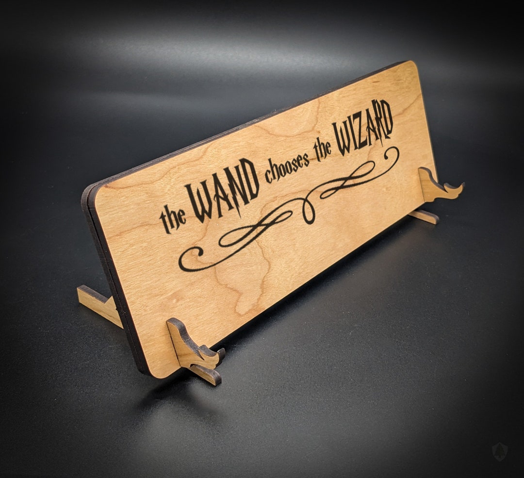 Desktop / Wall Wand Display - the Wand Chooses the Wizard - Etsy