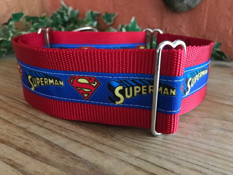 Superhero Superman inspired Dog Collar | Etsy