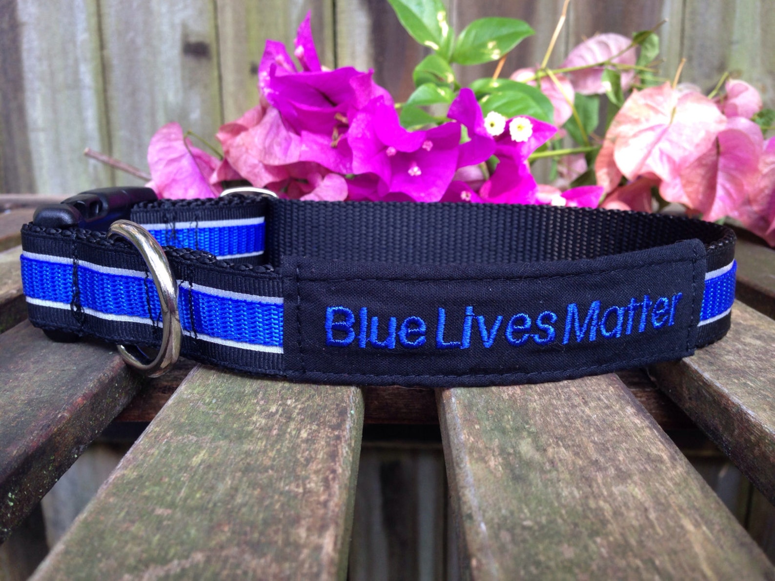 Thin Blue Line Dog Collar | Etsy