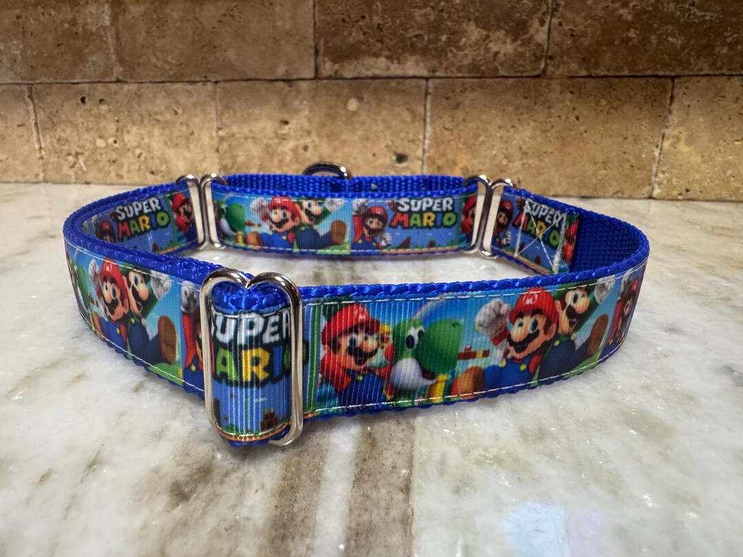 1" and 1.5" Cartoon Mario Inspired Dog Collar - Etsy