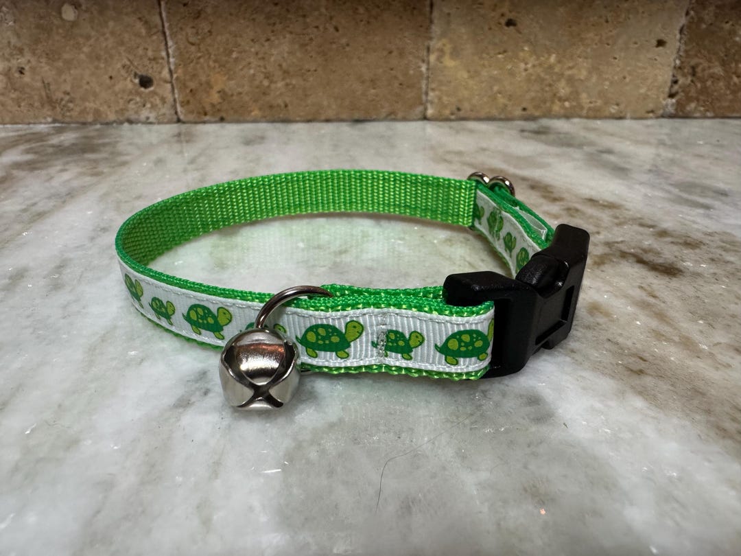 1/2" and 3/4" Turtle Collar for Cats and Small Dogs Too! - Etsy