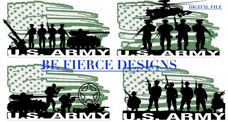 USA Distressed Flag US Army Set of 4 TEMPLATE - Etsy