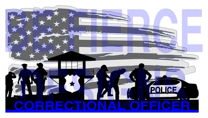 USA Distressed Flag Correctional Officer Police Guard Prison Guard US ...