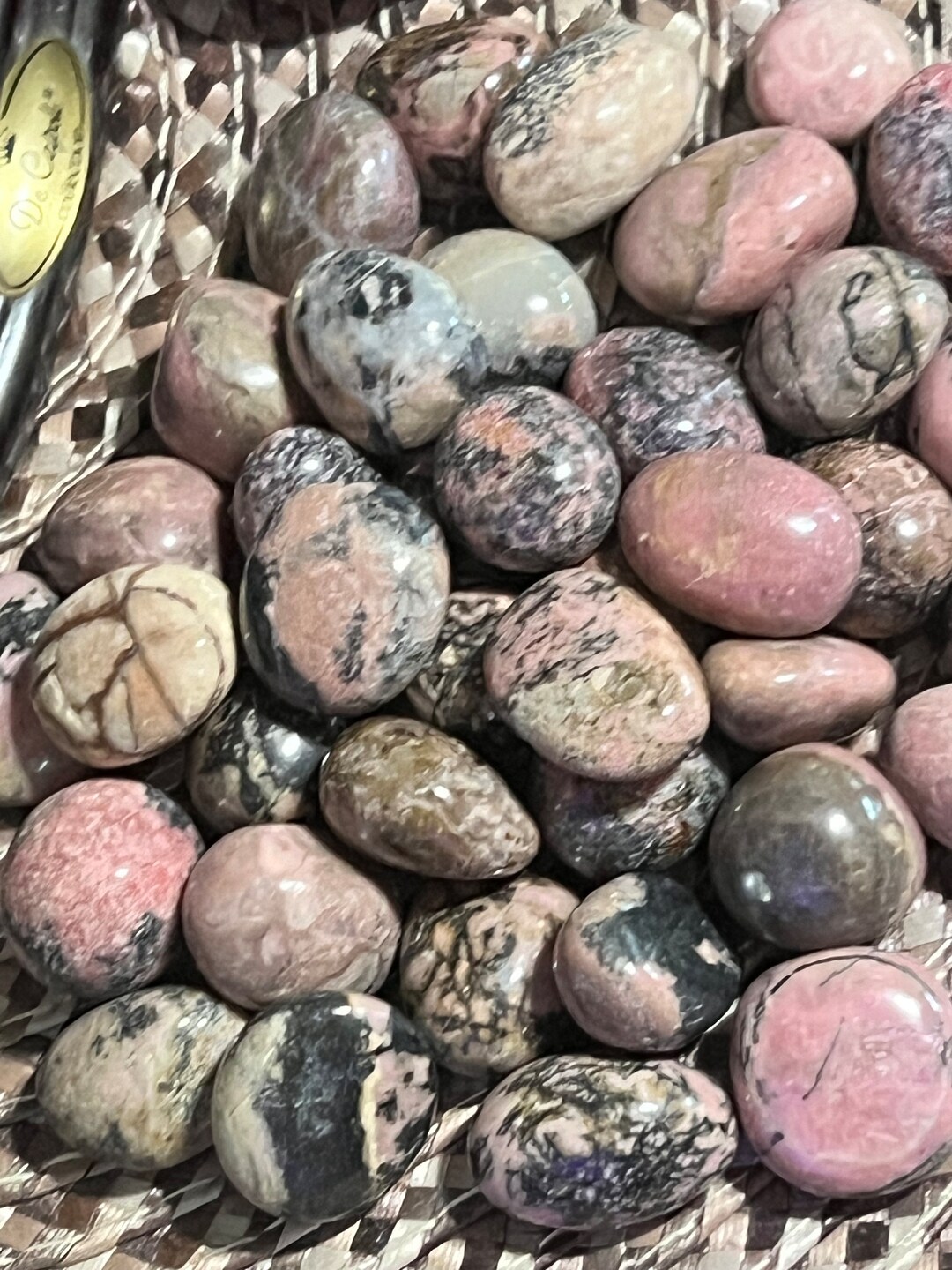 Rhodonite Tumble, Rhodonite Palm Stone, Gemstone, Crystal Tumbles ...